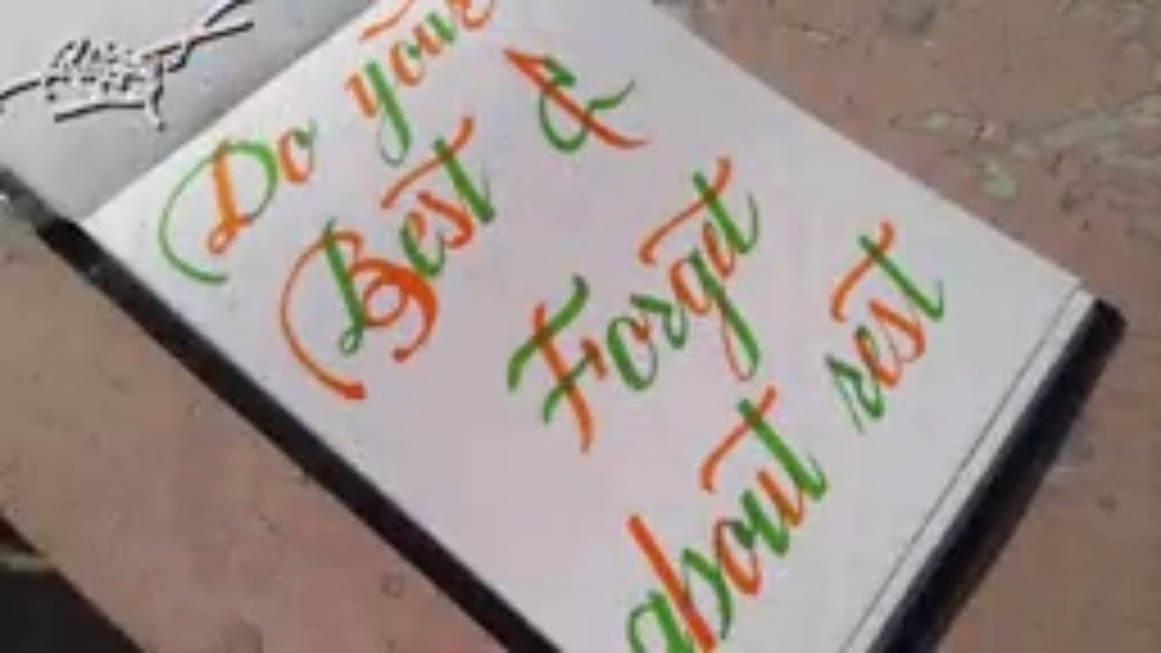 calligraphy with marker || chisel tip marker calligrpahy || cursive ...