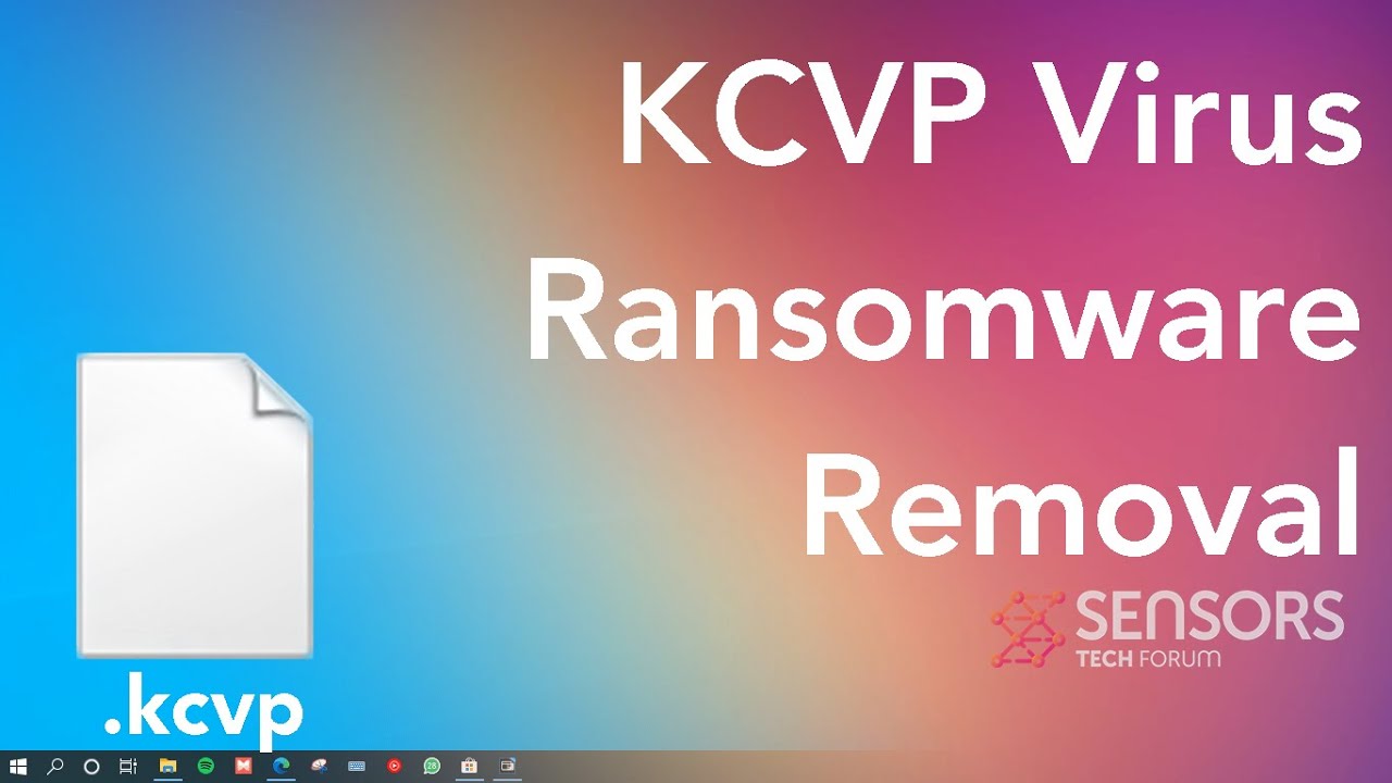 KCVP Virus [.kcvp FIles] - Removal & Decrypt Fix [Free Guide] - YouTube