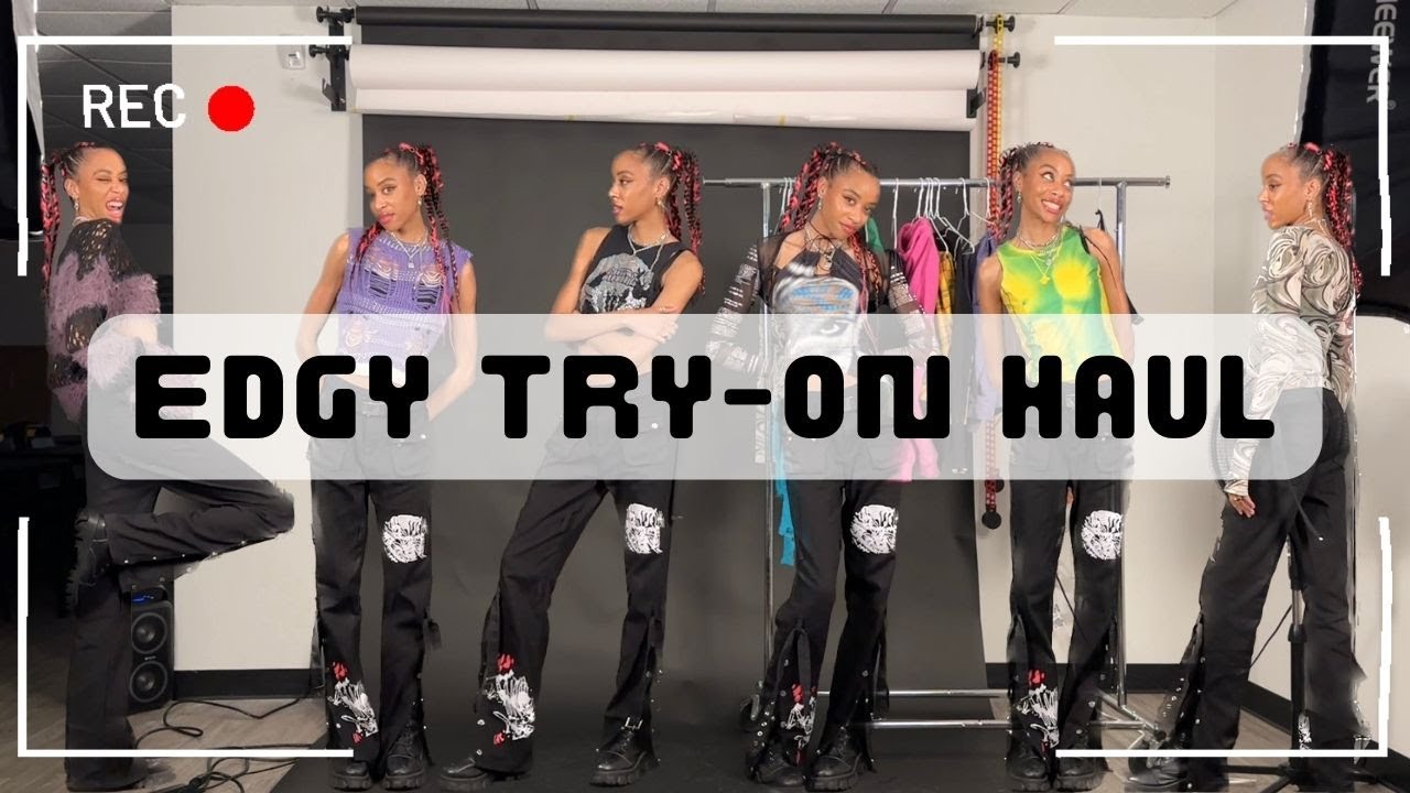 Edgy Clothing Collection Try-On Haul + Where I Got Them - YouTube