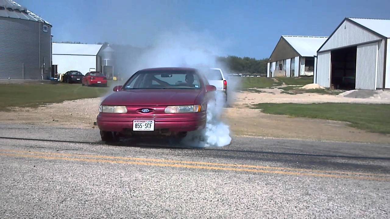 Ford car burn out plus kills motor - YouTube