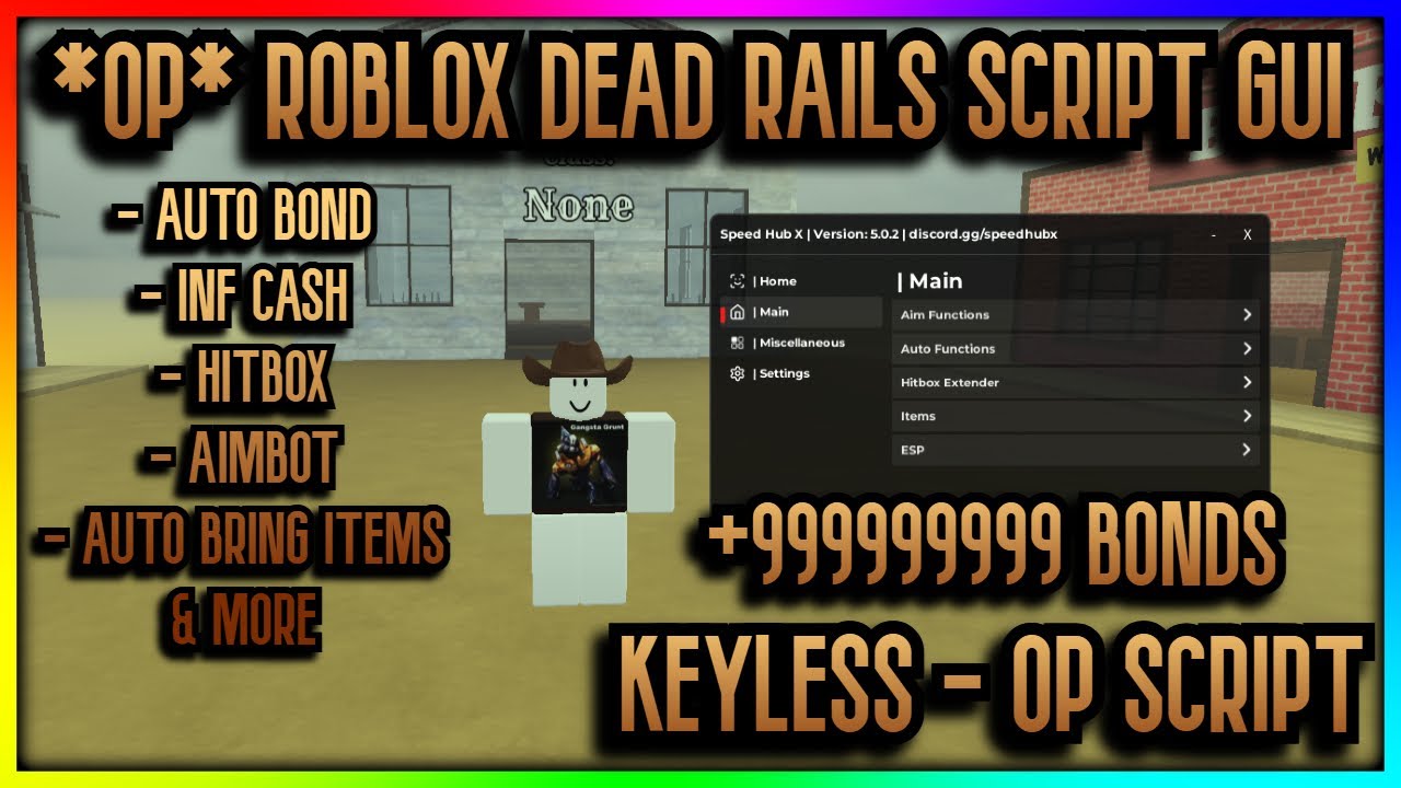 *KEYLESS* 🧟ROBLOX DEAD RAILS SCRIPT GUI🧟 [ INF CASH, INF BONDS, BRING ...