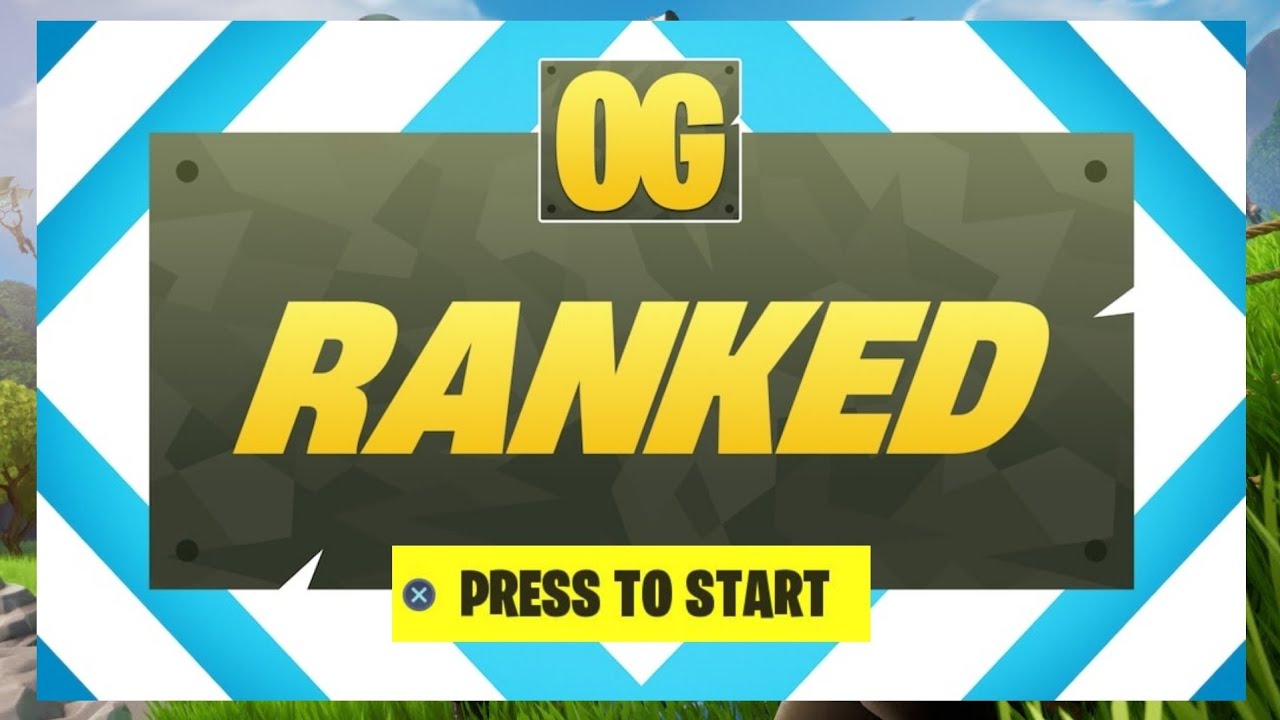 New Fortnite OG Ranked Is Here ! Fortnite Solo Win Gameplay - YouTube