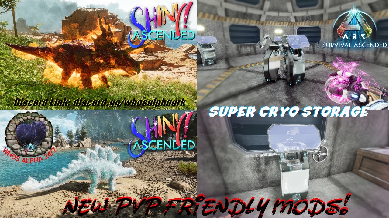 New PvP Friendly Mods|Ark Survival Ascended|Shiny Dinos and Super Cryo ...