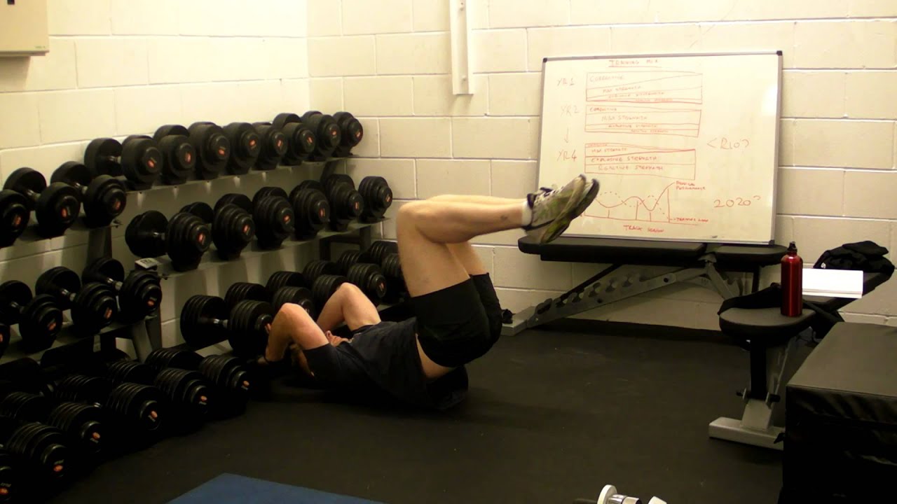 Reverse crunch leg extension - YouTube