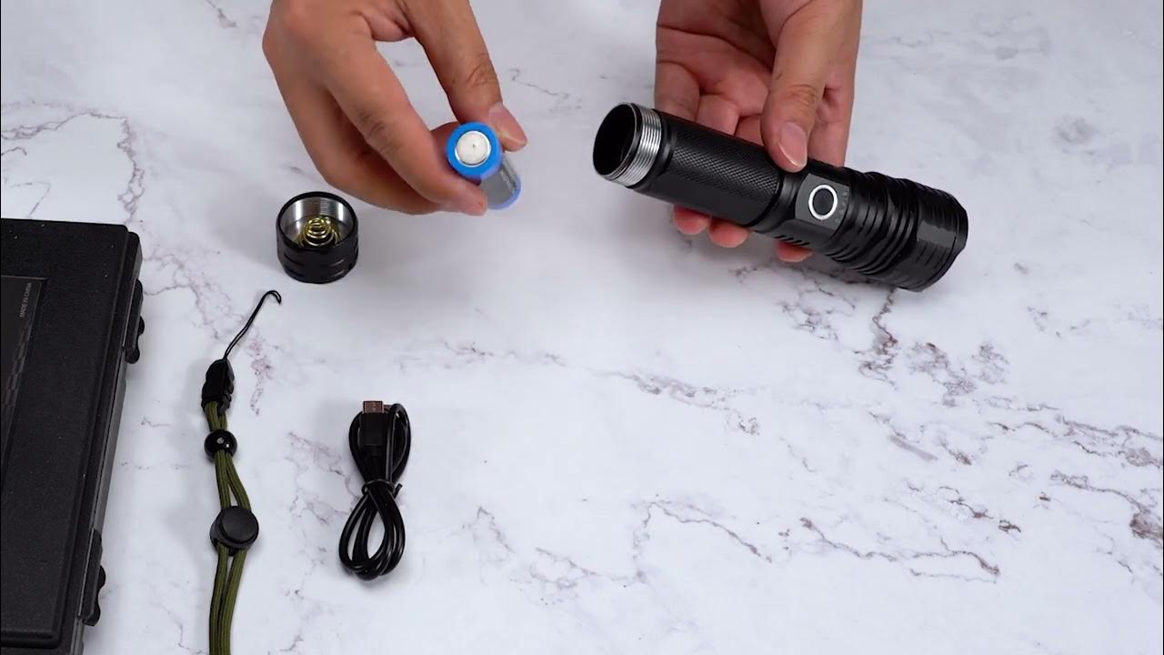 Rechargeable Flashlight - How to install the battery correctly? At a ...