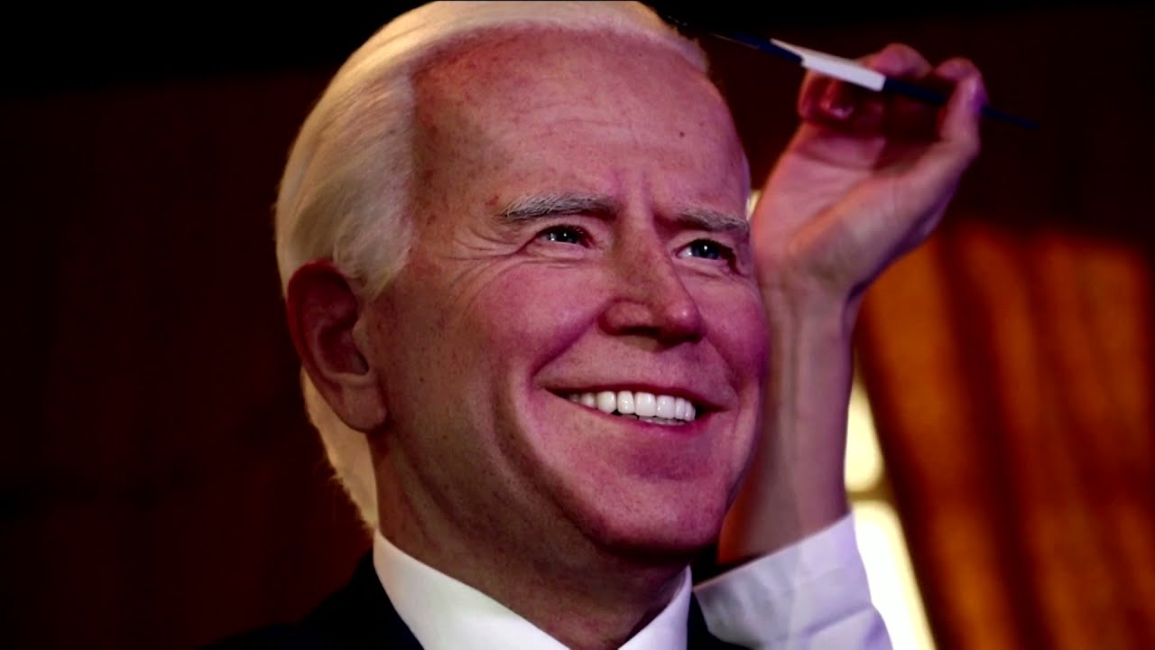 Joe Biden figure unveiled at museum in Paris - YouTube