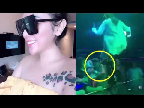 Dilecehkan, Gebby Vesta Tendang Muka Pria dari Atas Panggung