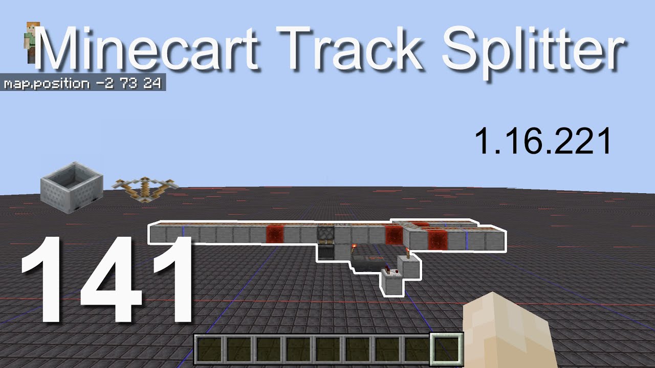 How to build a Minecart Track Splitter (1.16.221) - Minecraft Bedrock Tutorials(141) - YouTube