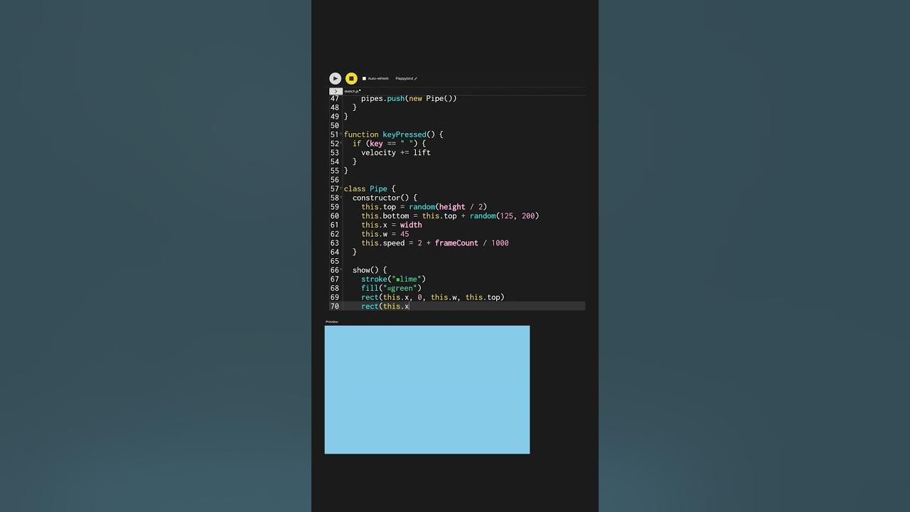 Coding Tutorial Flappy Bird Part 5 P5js Javascript Coding Youtube 9313