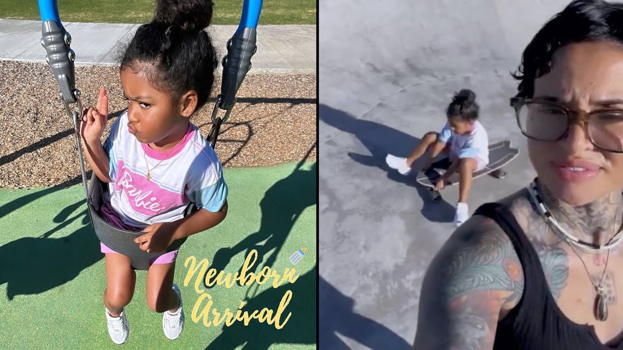 Kehlani's Daughter Adeya Shows Off Her Skateboarding Skills! 🛹 - YouTube