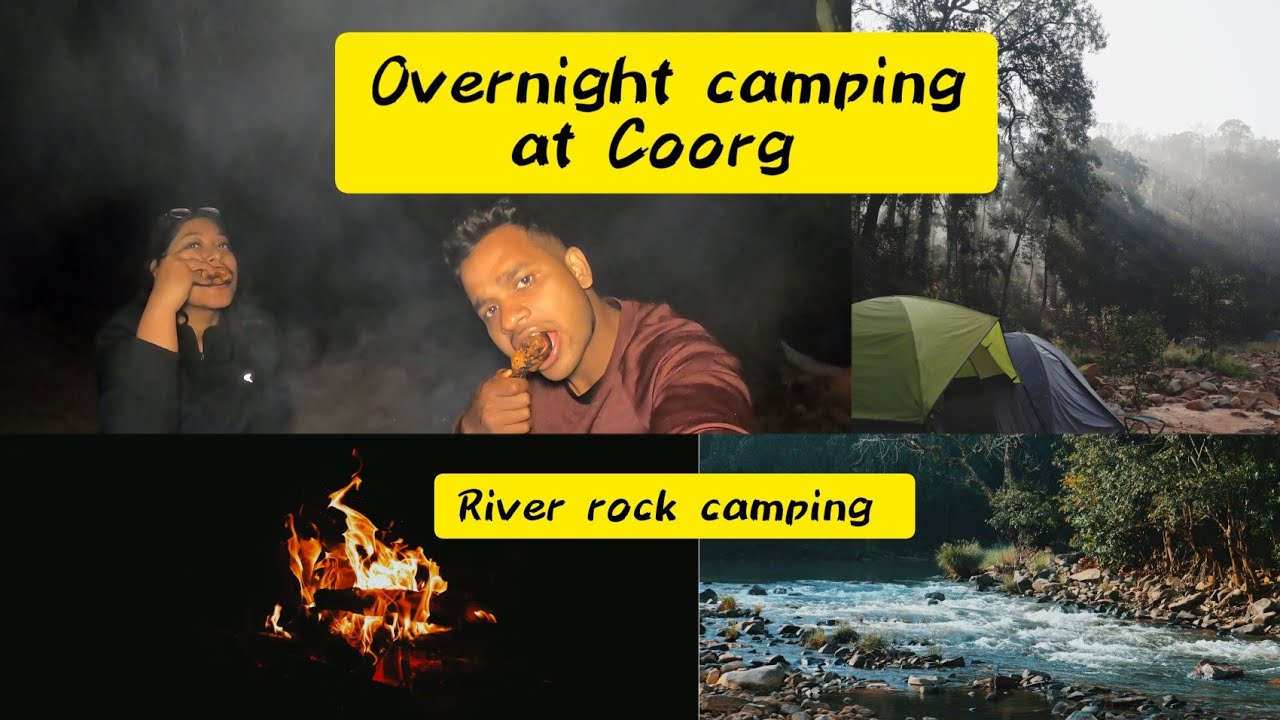 Night Camping in Coorg | Couple camping in India | River rock camping # ...