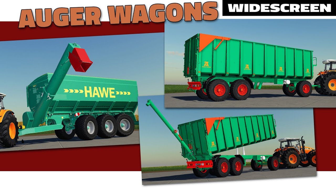 FS19 [WIDESCREEN] | Auger Wagon Mods (2020-01-19) - review - YouTube
