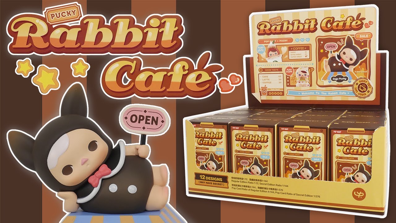 POP MART Pucky Rabbit Cafe Blind Box Unboxing FULL SET - YouTube