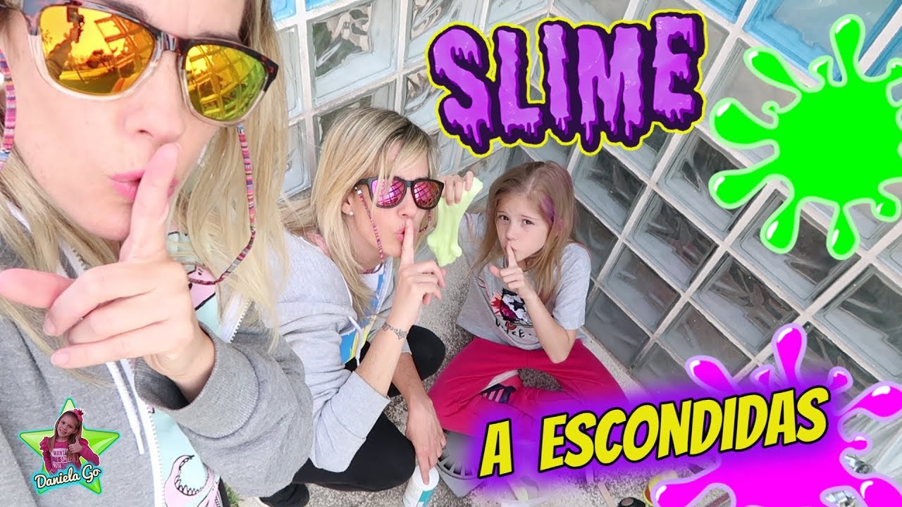 HACIENDO SLIME A ESCONDIDAS EN LA PISCINA | SLIME EN SECRETO | Daniela Go - YouTube