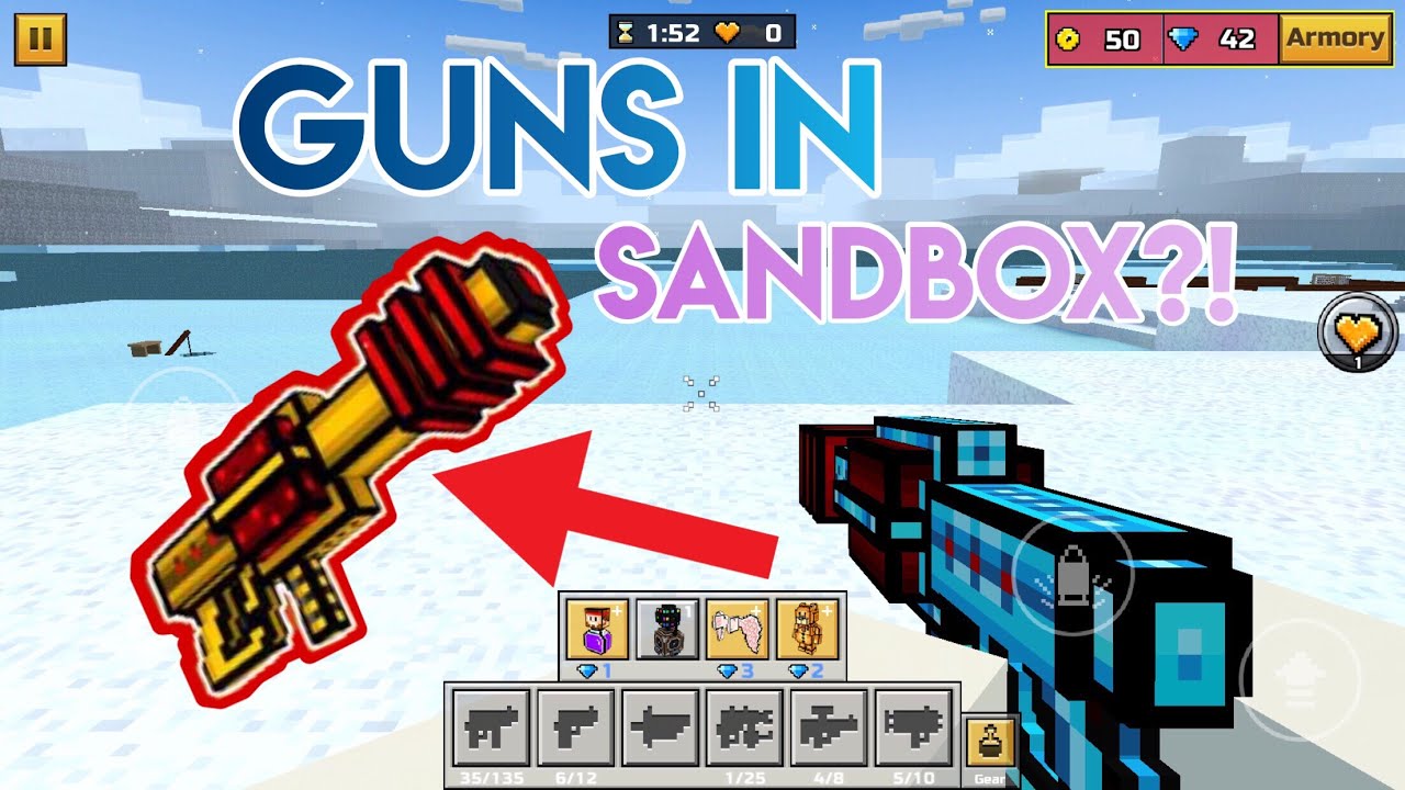 How to get guns in sandbox mode (Pixel gun 3D) [PATCHED] - YouTube
