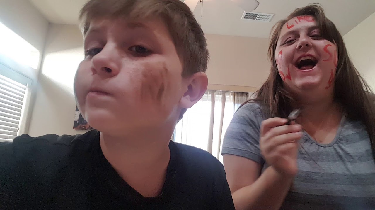 Doing my brother make up - YouTube