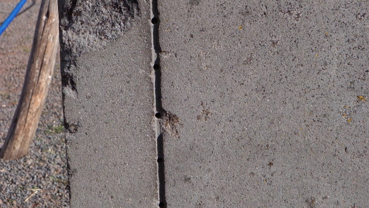 Straight cut in block with bored out holes - YouTube