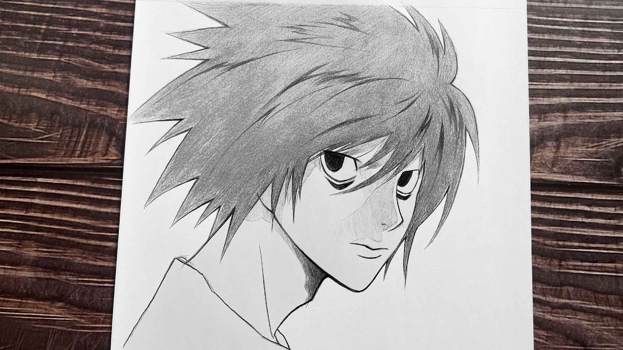 Drawing L - [Death Note] - YouTube