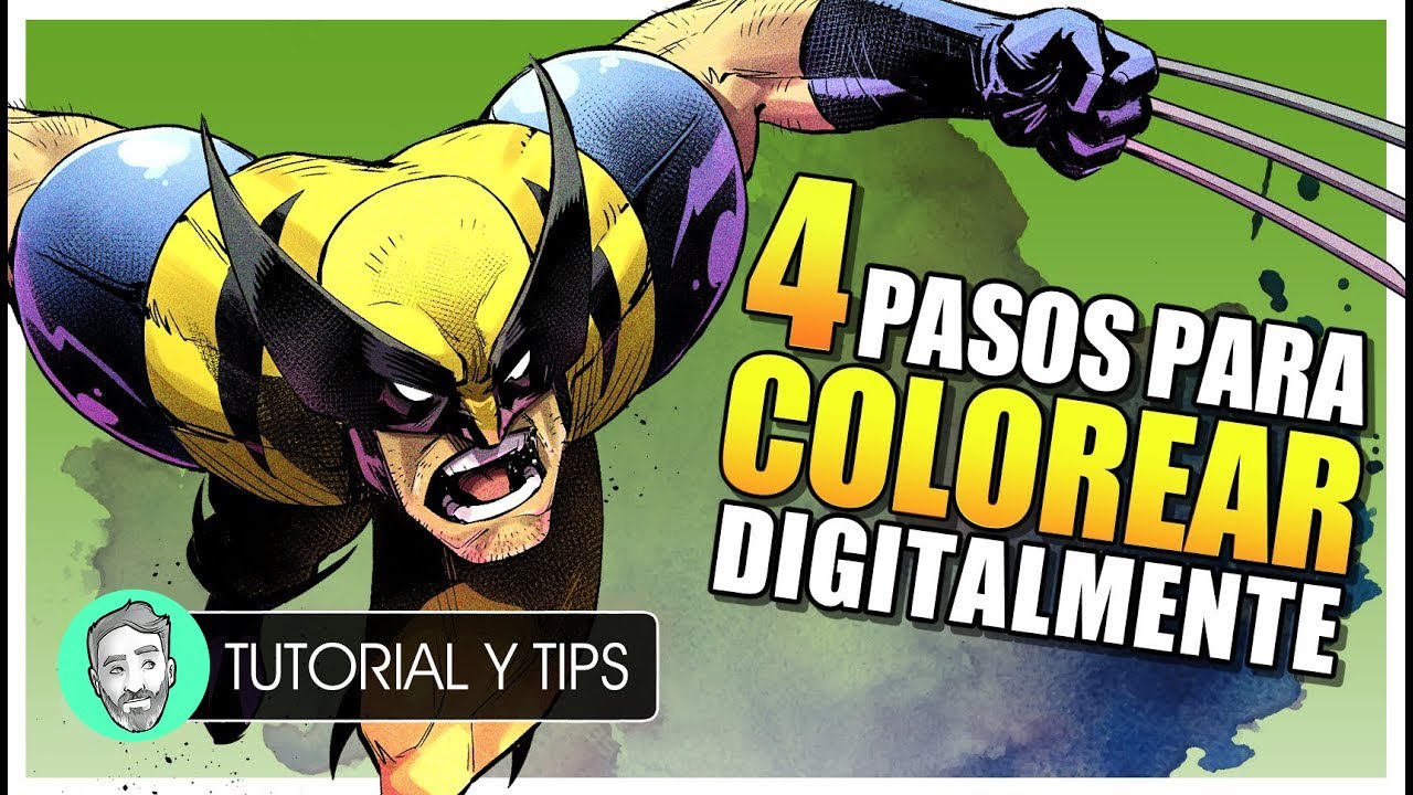 4 PASOS PARA COLOREAR DIGITALMENTE UN DIBUJO - YouTube