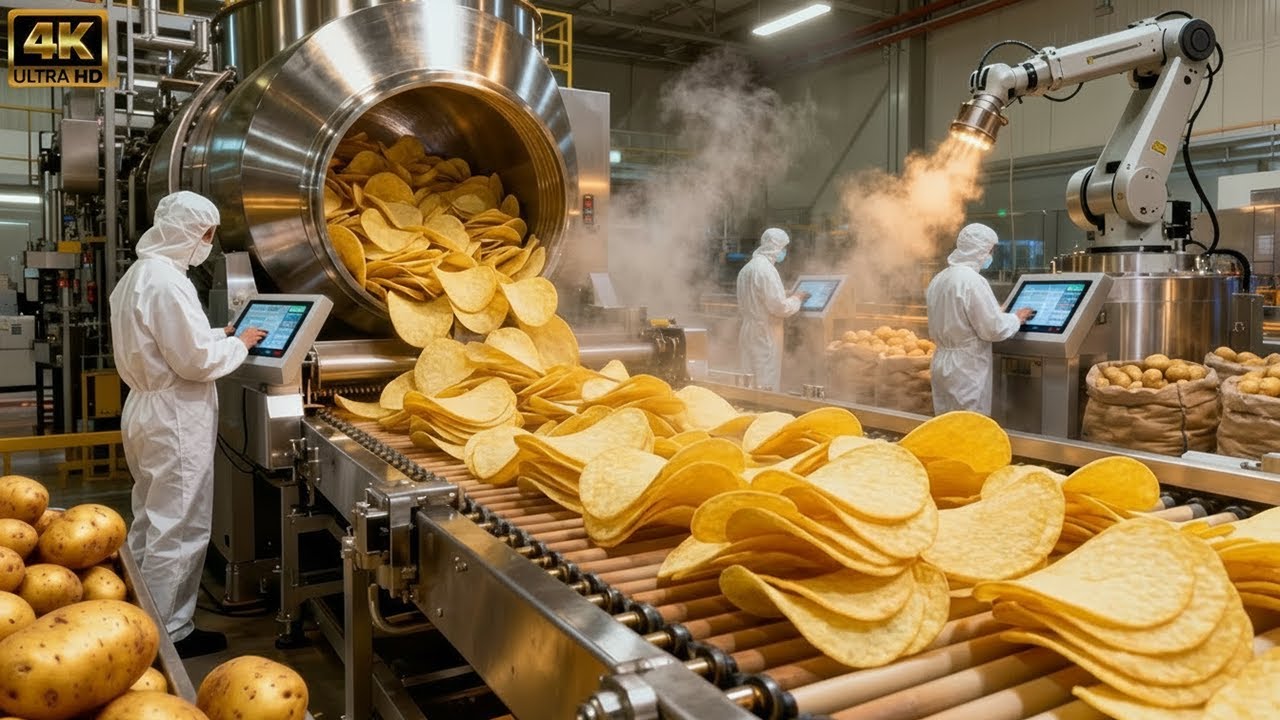 Inside a Modern Potato Chip Factory From Whole Potatoes to Seasoned ...