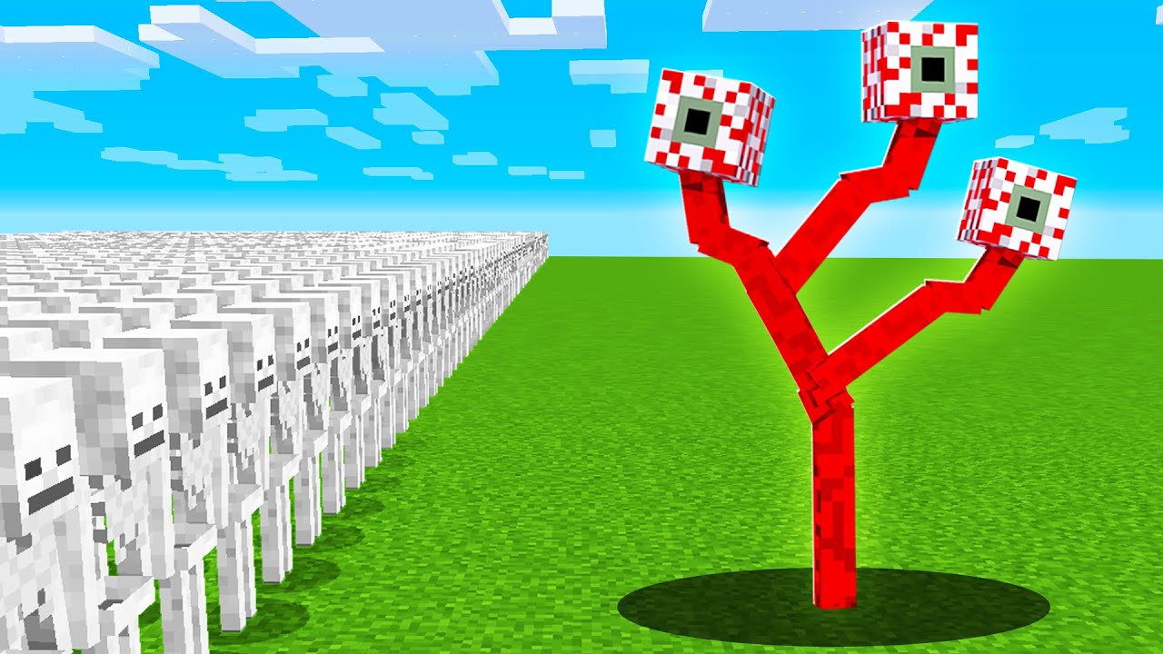 1000 SKELETONS vs HIDDEN OP BOSSES (Minecraft Mob Battle) - YouTube