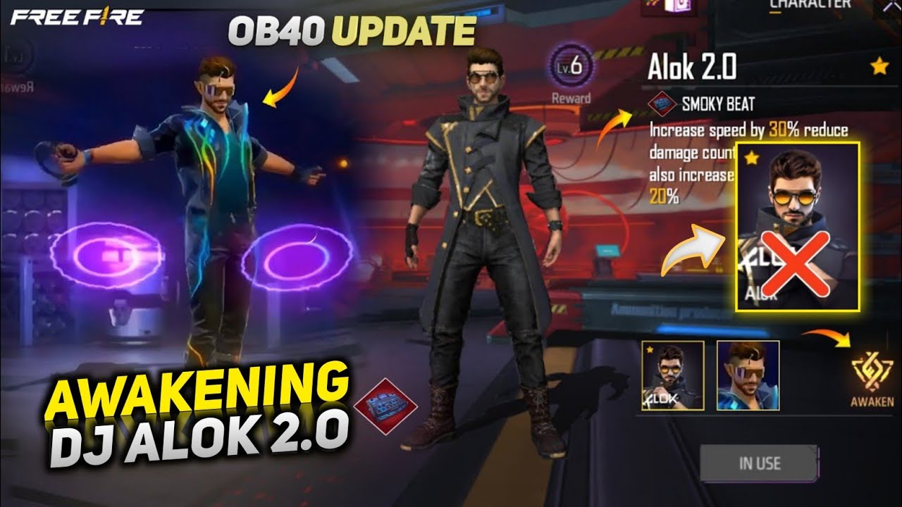 Elite DJ ALOK in OB40 update Freefire | New Awakening Dj Alok | ff new ...