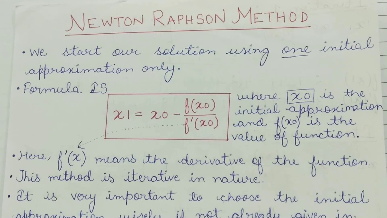 NEWTON RAPHSON METHOD EXPLAINED | SIMPLIFIED & EASY | BCA BSc BTech MCA ...