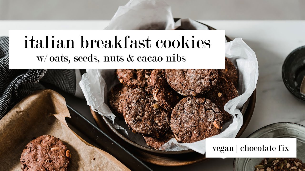 ITALIAN BREAKFAST COOKIES | w/ oats, nuts & cacao nibs - YouTube