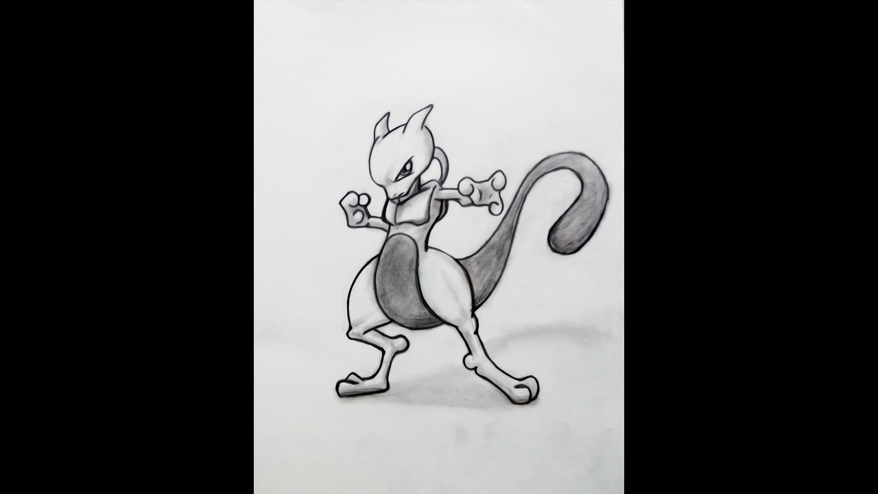 How To Draw Mewtwo | Pokemon | In Few Easy Steps - YouTube