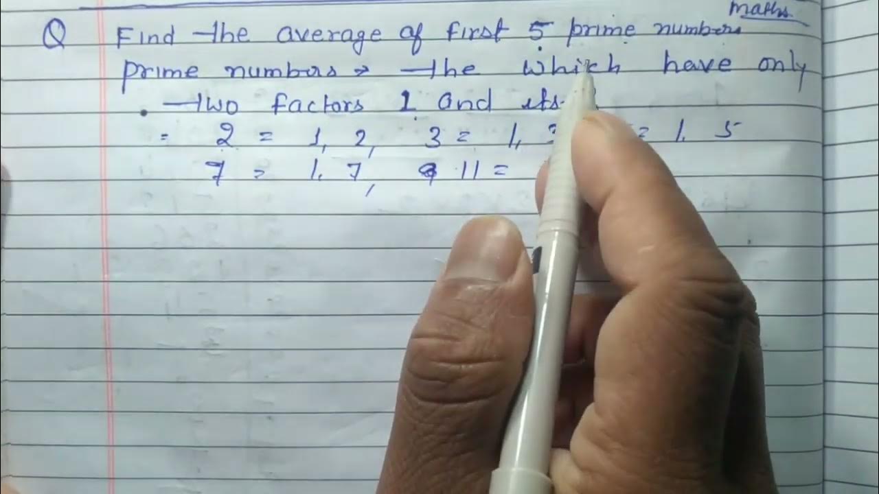 Find the average of first 5 prime numbers - YouTube