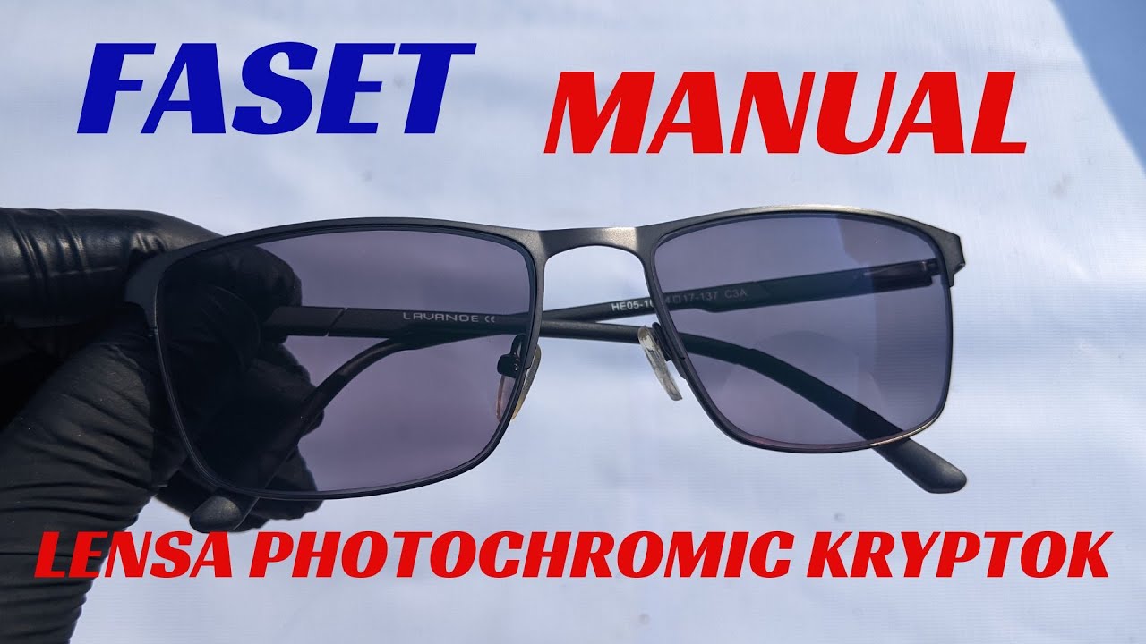 FASET MANUAL KACAMATA LENSA KRYPTOK PHOTOCHROMIC - YouTube