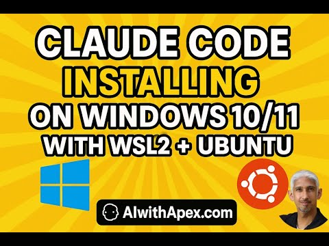 Installing Claude Code on PC Windows 10/11 + WSL 2 + Ubuntu + Node.js - YouTube