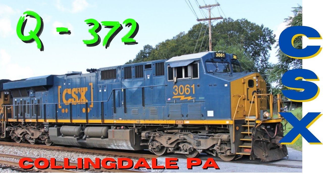 CSX Q-372 Collingdale PA - YouTube