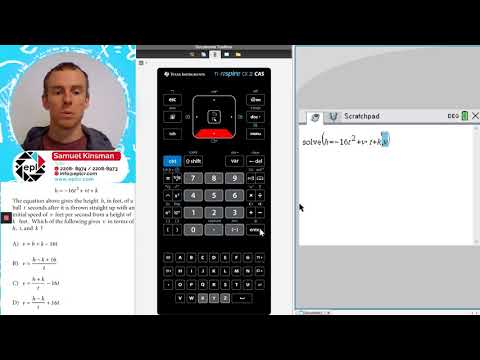 Rearranging Equations with the TI Nspire CX CAS - YouTube