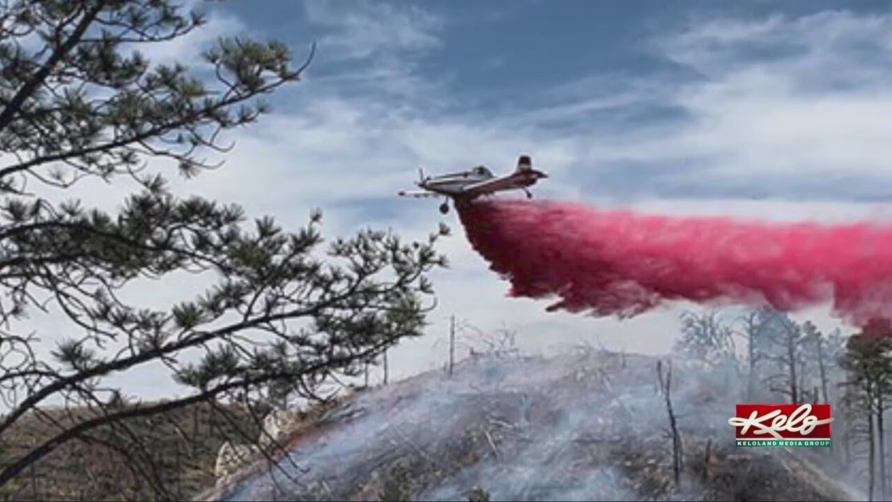 Firefighters fight Oak Draw Fire in Custer State Park - YouTube
