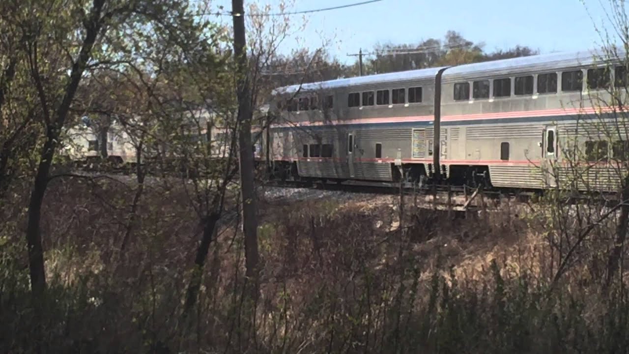 Amtrak 199 with a private car on the back - YouTube
