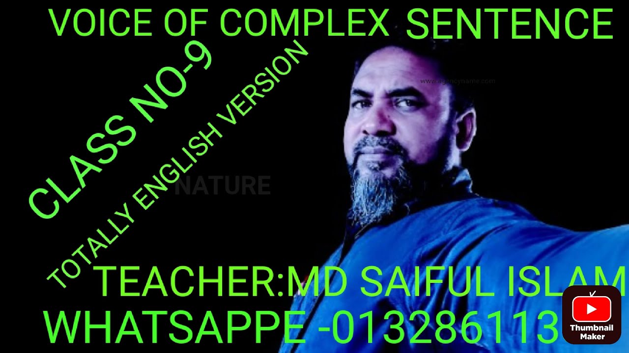 Voice of complex sentence ##Hoe to change voice of complex sentence ##saiful english academy ...