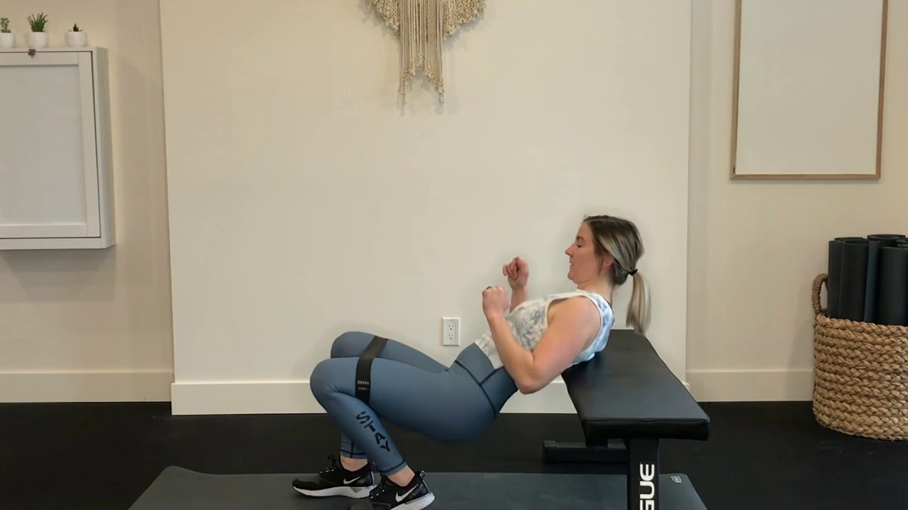 Banded Bodyweight Hip Thrust - YouTube