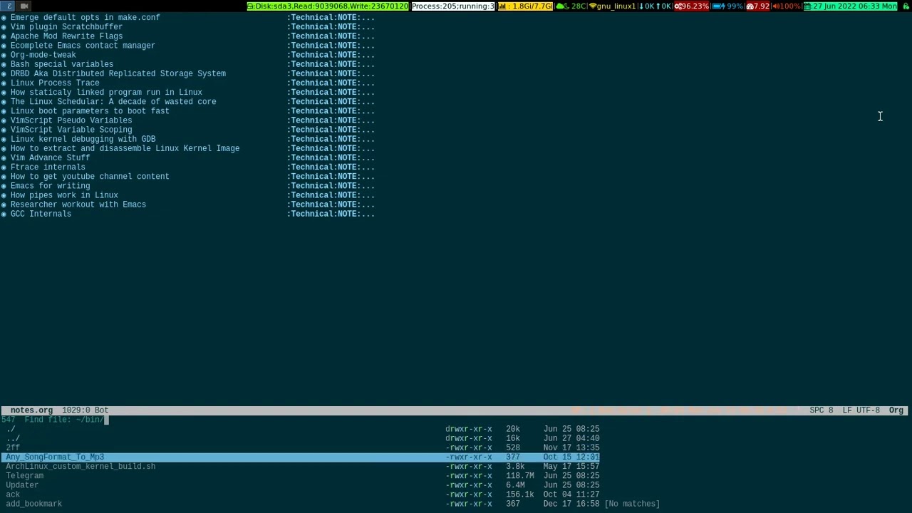 Emacs And Overall My Workflow 2022_06_27_06:23:55 - YouTube