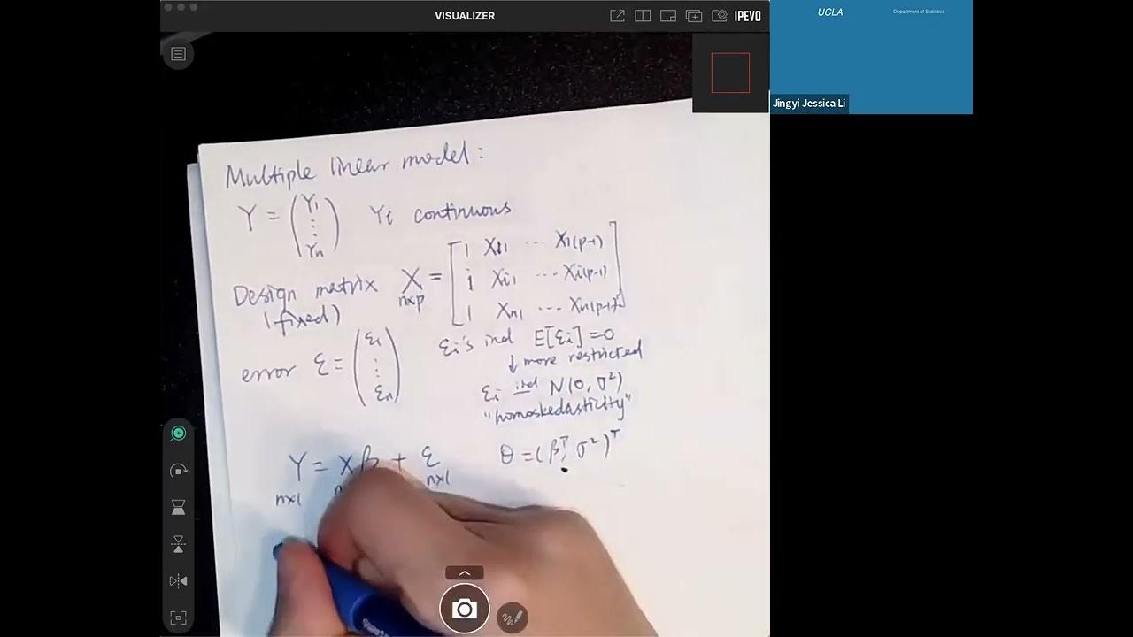 STATS 205 - Hierarchical Linear Models (Spring 2024) - Lecture 2 (Multiple linear model ...