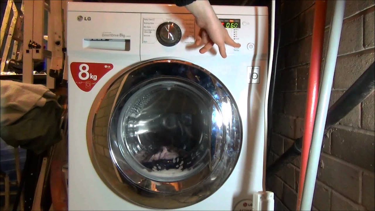 LG F1222TD Washing machine : Cotton Quick 60 Mini Load (complete cycle ...
