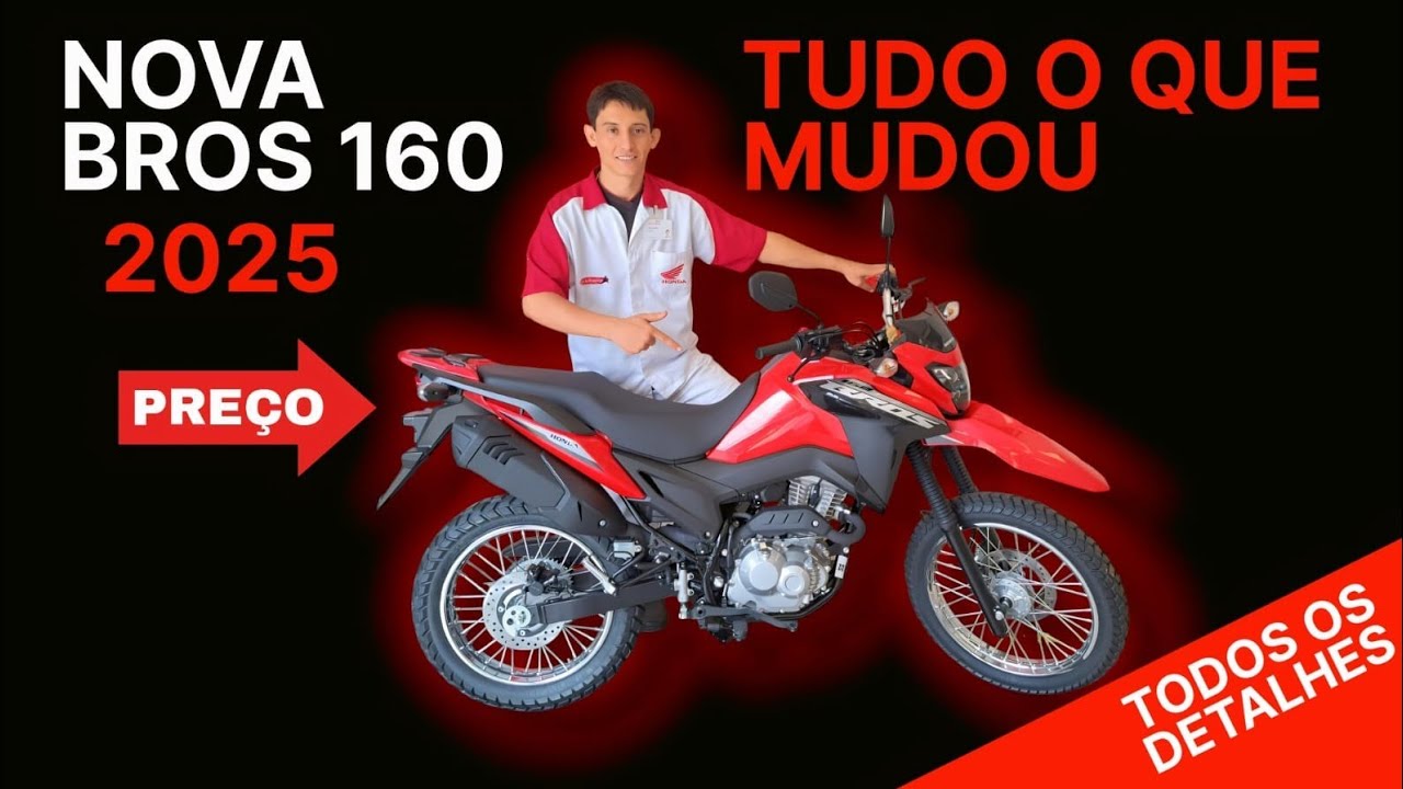 BROS 160 ABS VERMELHA 2025, TODAS AS MUDANÇAS. - YouTube