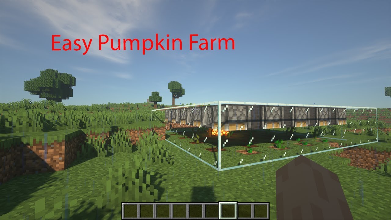 Simple & Easy Pumpkin Farm Minecraft || #minecraft #tutorial || - YouTube