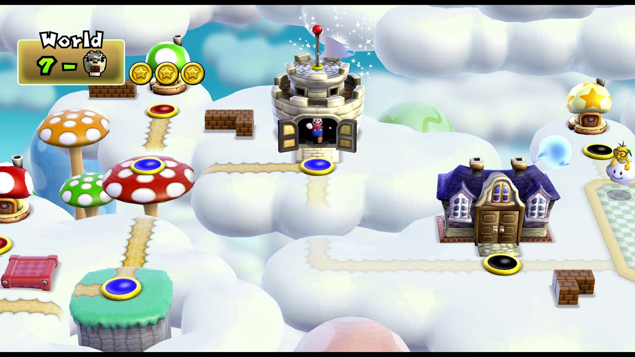 New Super Mario Bros Wii 4K 100% World 7 - YouTube