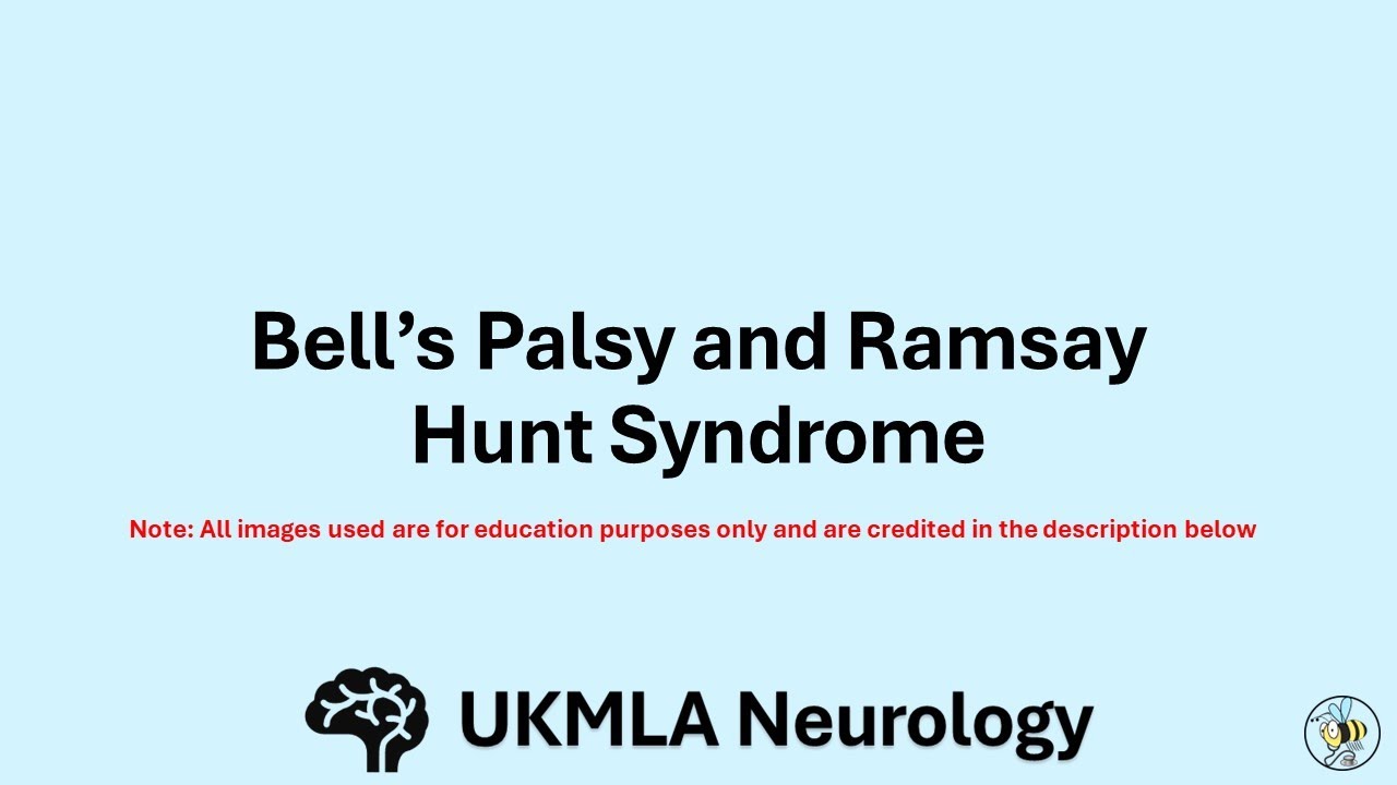 Bell's palsy and Ramsay Hunt syndrome #ukmla #neuroscience - YouTube