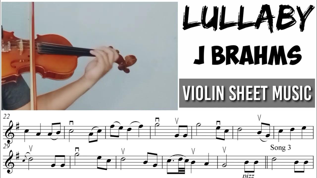 Free Sheet || Lullaby - J Brahms || Violin Sheet Music - YouTube
