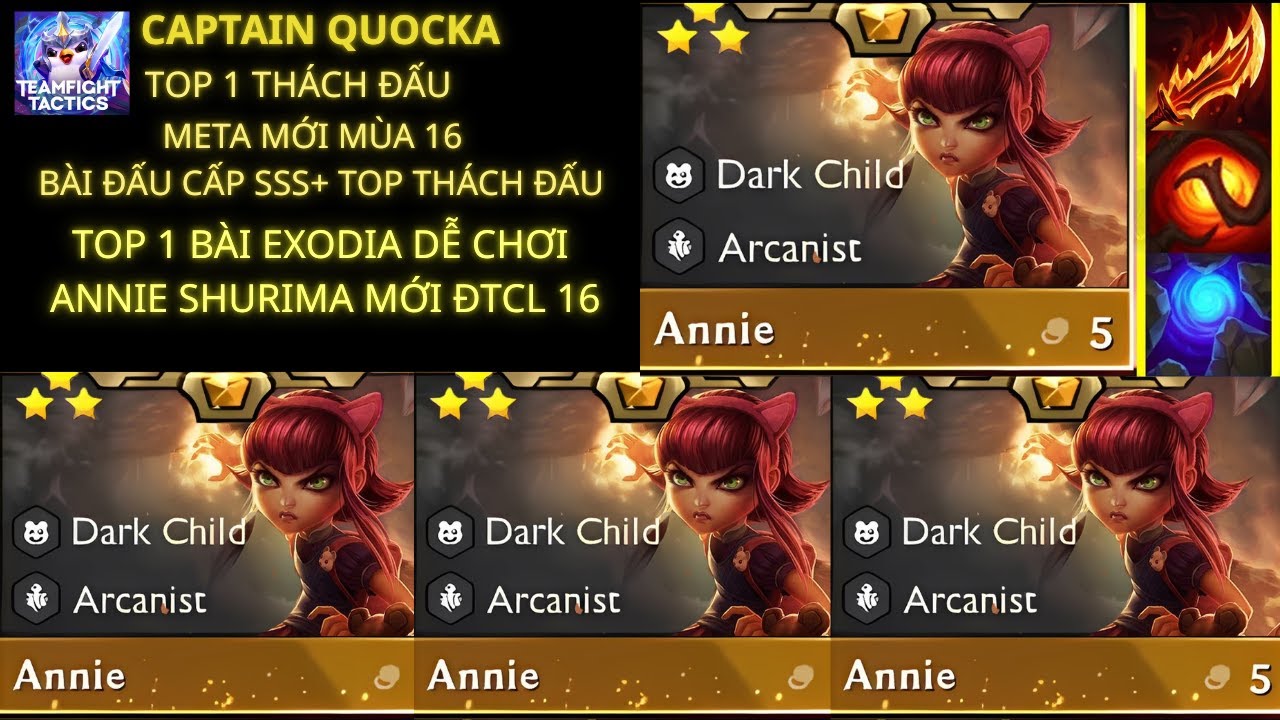 TOP 1 VỚI BÀI EXODIA DỄ CHƠI NHẤT ANNIE SHURIMA CỦA TOP THÁCH ĐẦU ĐTCL ...