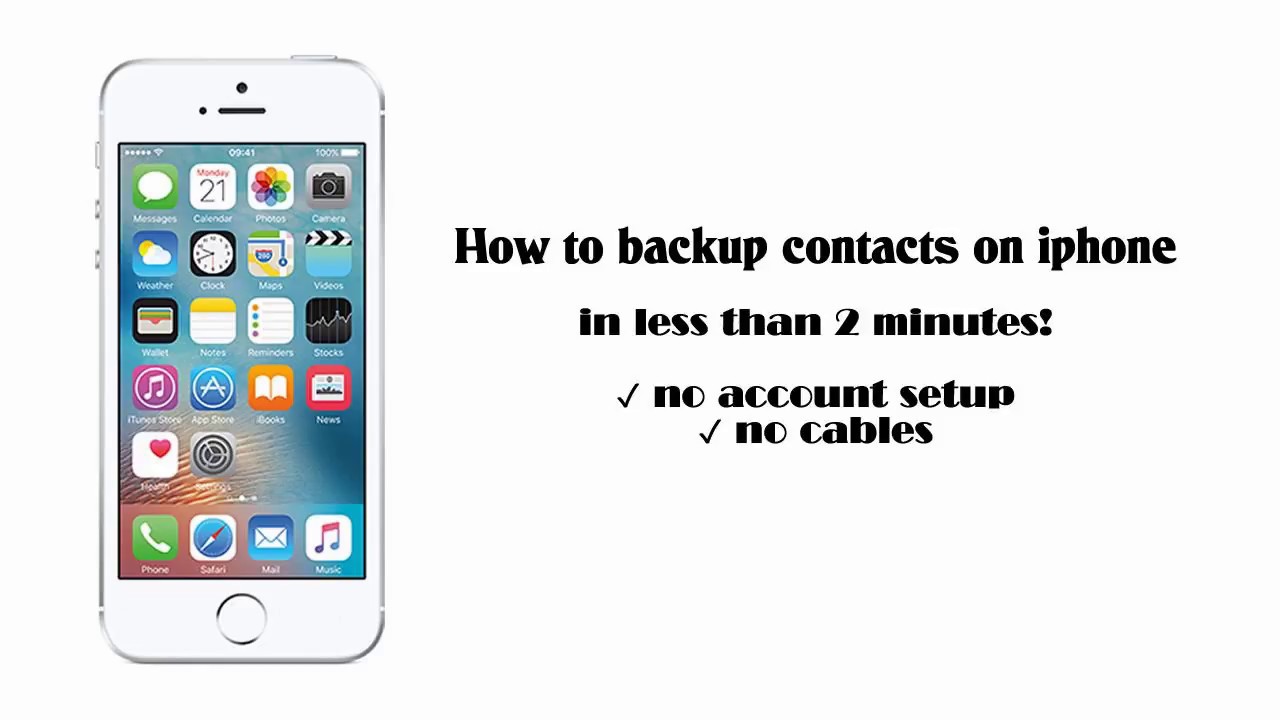 How to backup contacts on iphone in less than 2 minutes! - YouTube