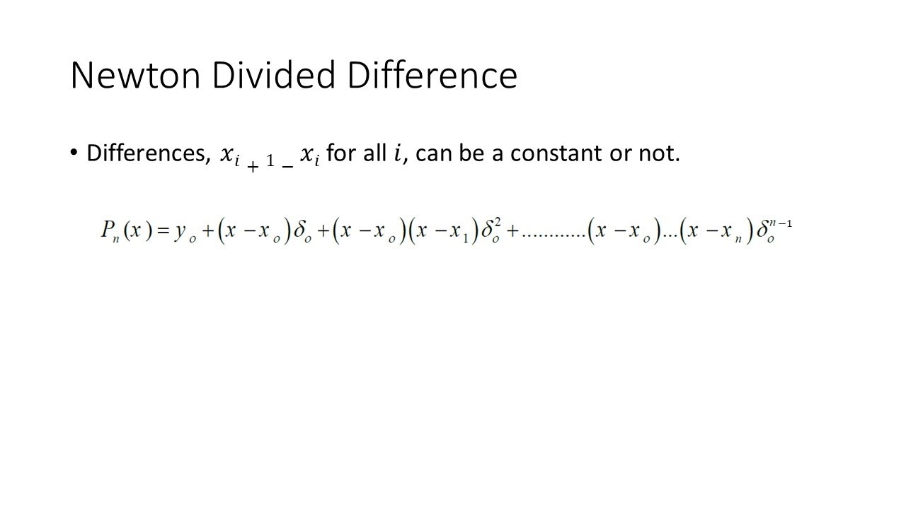 6- Newton Divided Difference Numerical... شرح طريقة نيوتن - YouTube