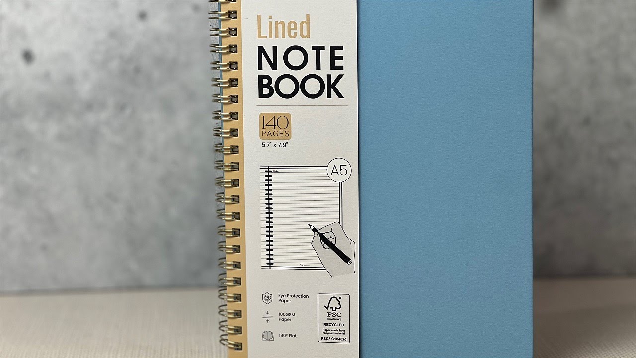 My Review of the Lined Spiral Journal Notebook by Taja Store - YouTube